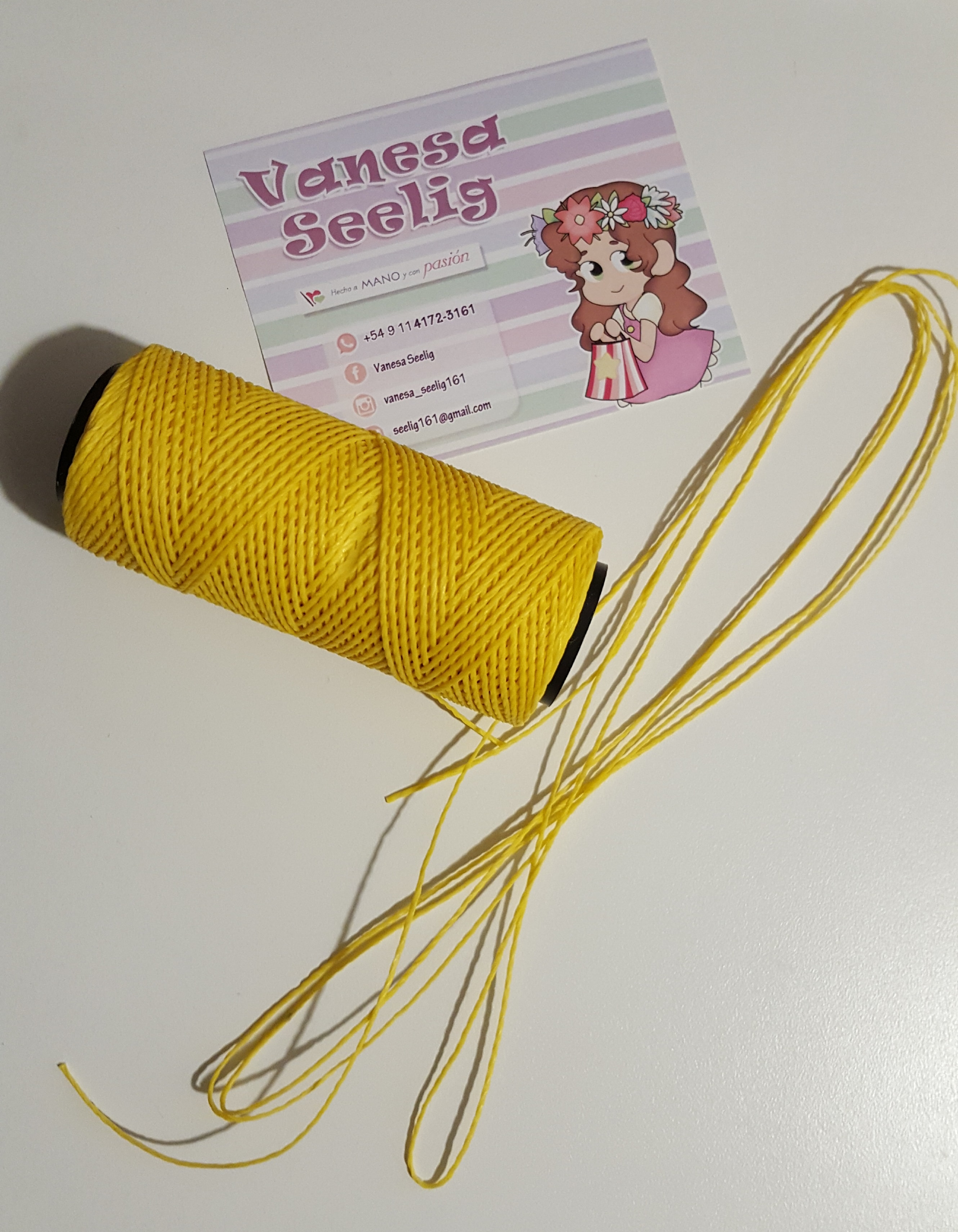 Hilo encerado *Amarillo* | VanesaSeelig